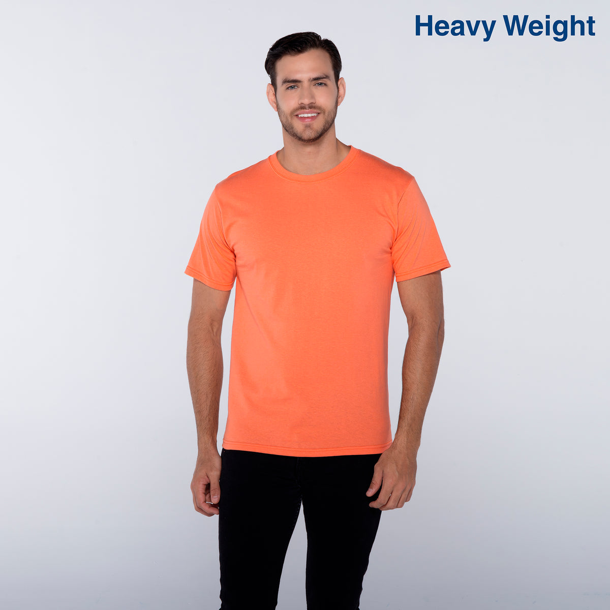Adult Unisex Heavy Weight Crew Neck Short Sleeve T Shirt (Coral ...