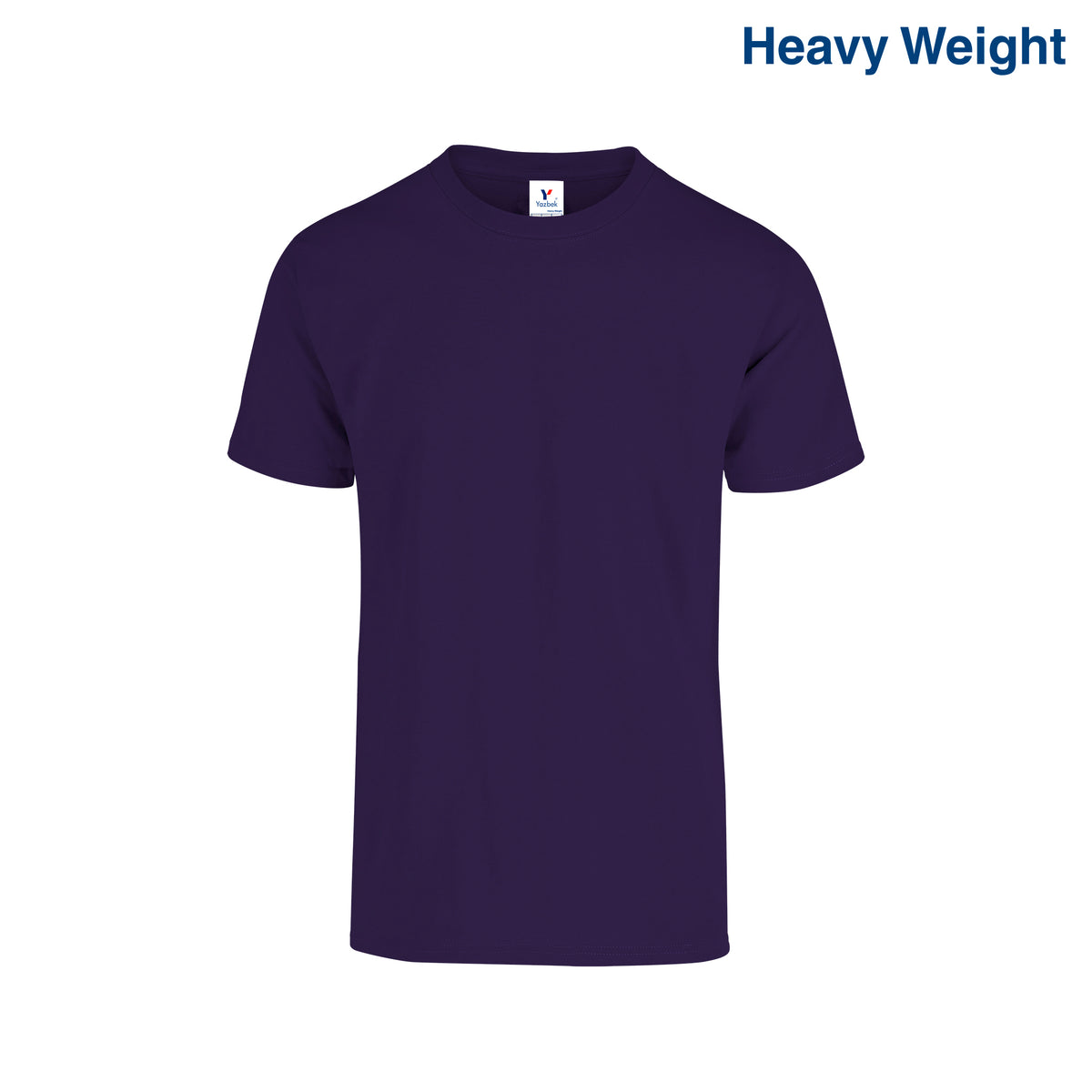 Adult Unisex Heavy Weight Crew Neck Short Sleeve T Shirt (Purple ...