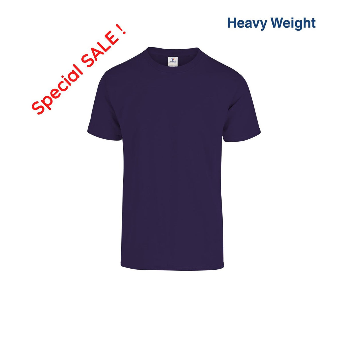 Adult Unisex Heavy Weight Crew Neck Short Sleeve T Shirt (Purple ...